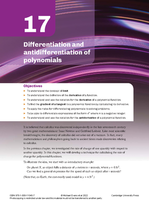 Chapter 18: Applications of Differentiation of Polynomials - Methods ...