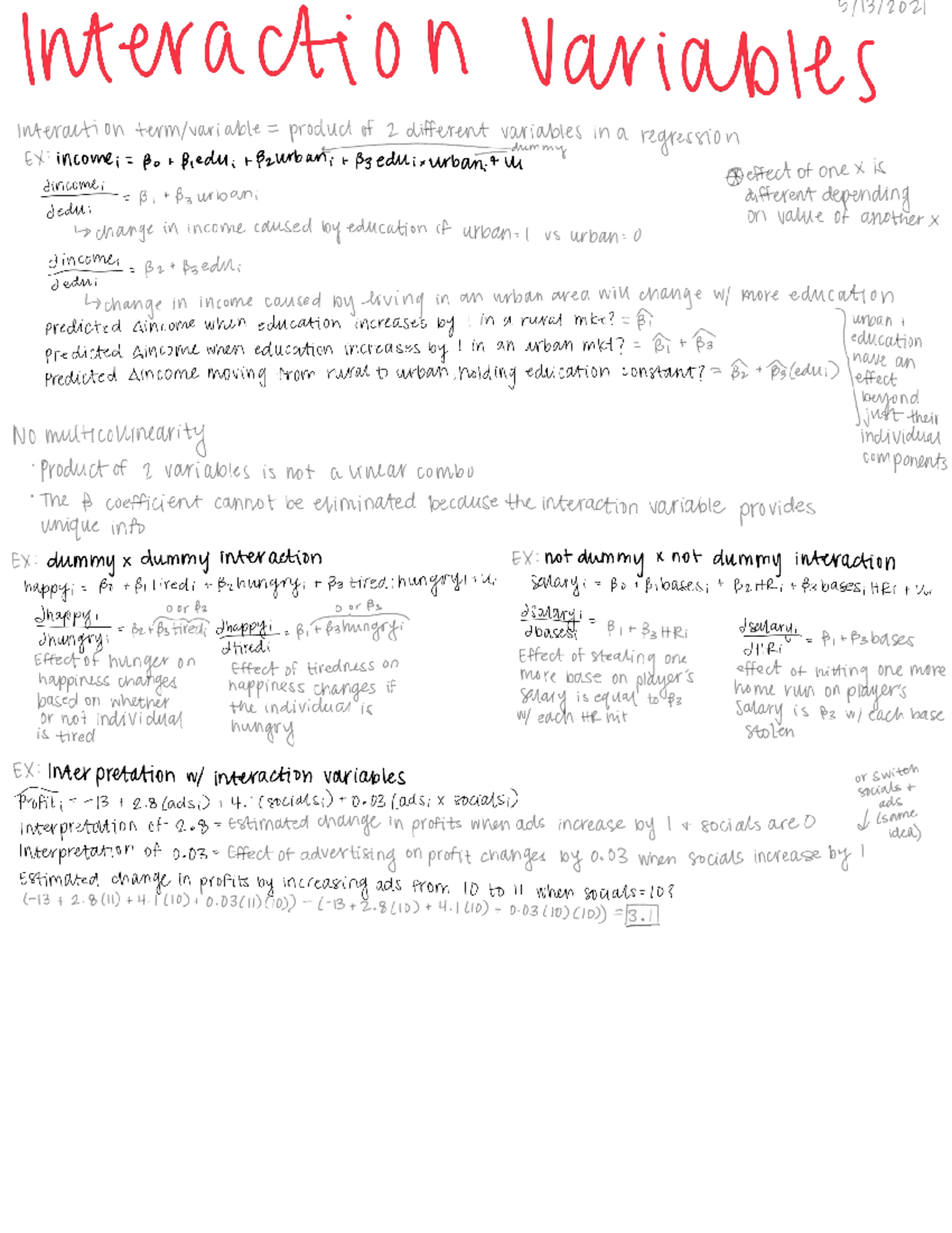 Interaction and Time Series - Interaction Variables interaction product ...