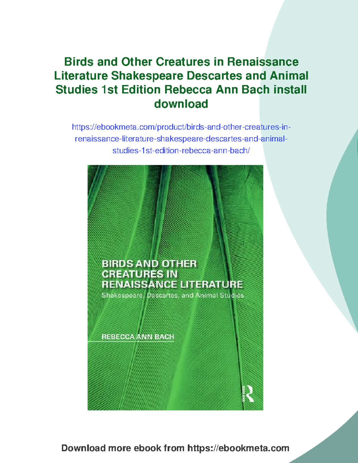 Renaissance Animal Studies: Exploring Creatures in Shakespeare ...