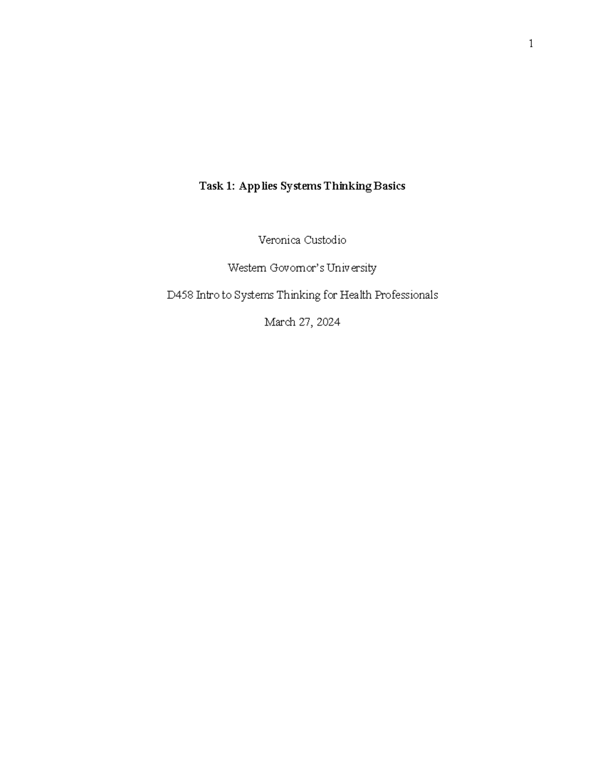 D458 Case Study 1: Systems Thinking Basics on Wilde's Bramble - Studocu