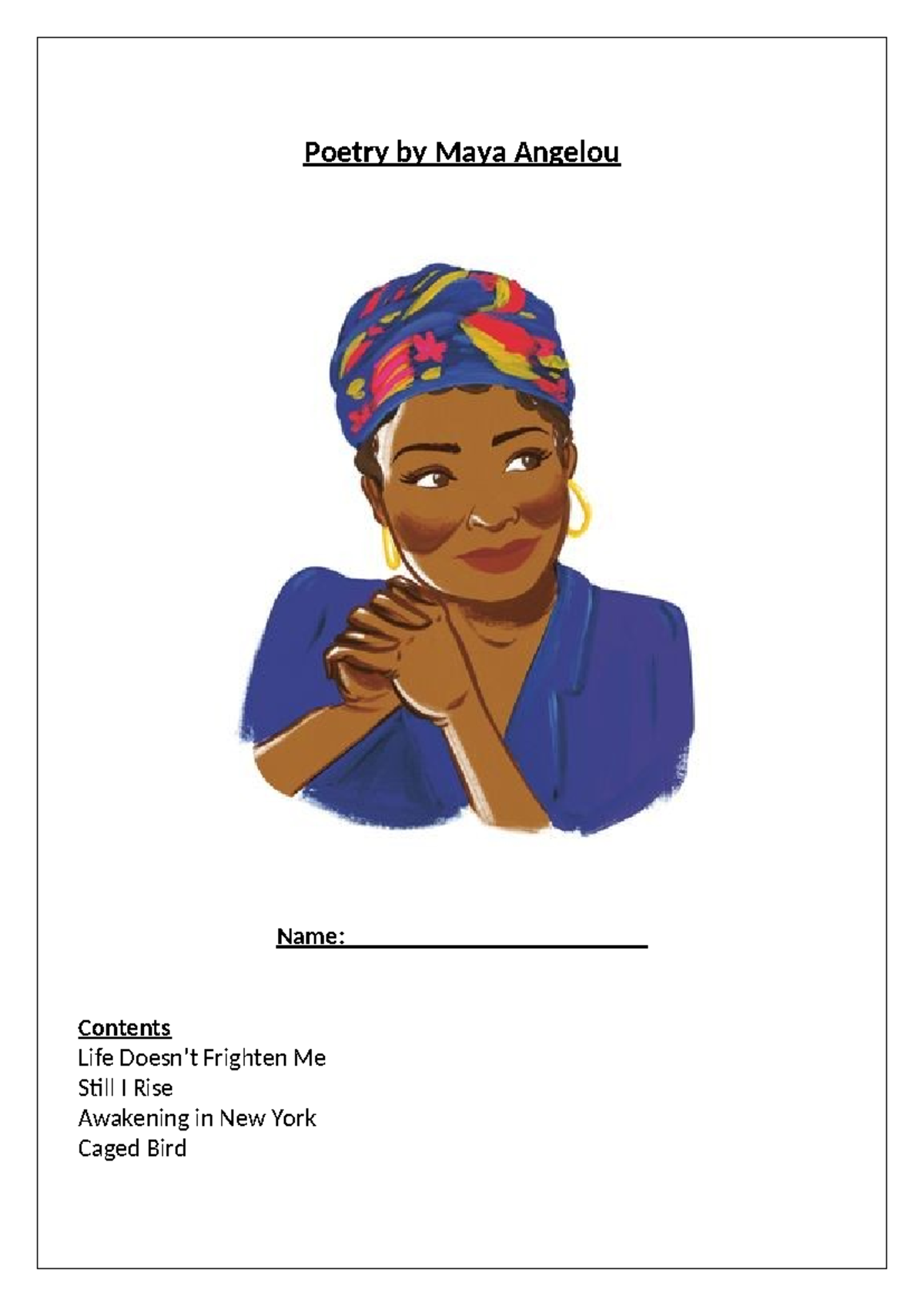 Maya Angelou Poetry Analysis & Techniques (Course #5) - Studocu