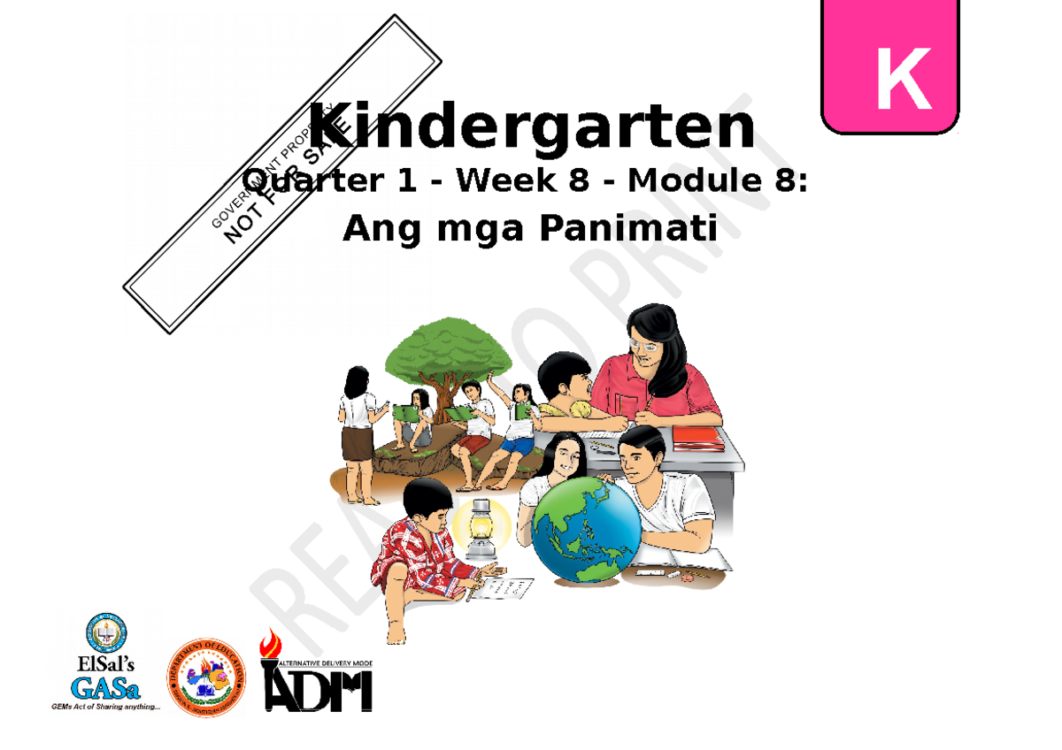 Kindergarten Q1 Mod8 Ang Mga Panimati v5 - Kindergarten Quarter 1 ...