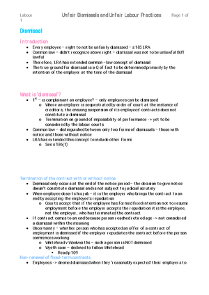 Summary of BCEA - Notes on Basic Conditions of Employment Act - BCEA 1A ...