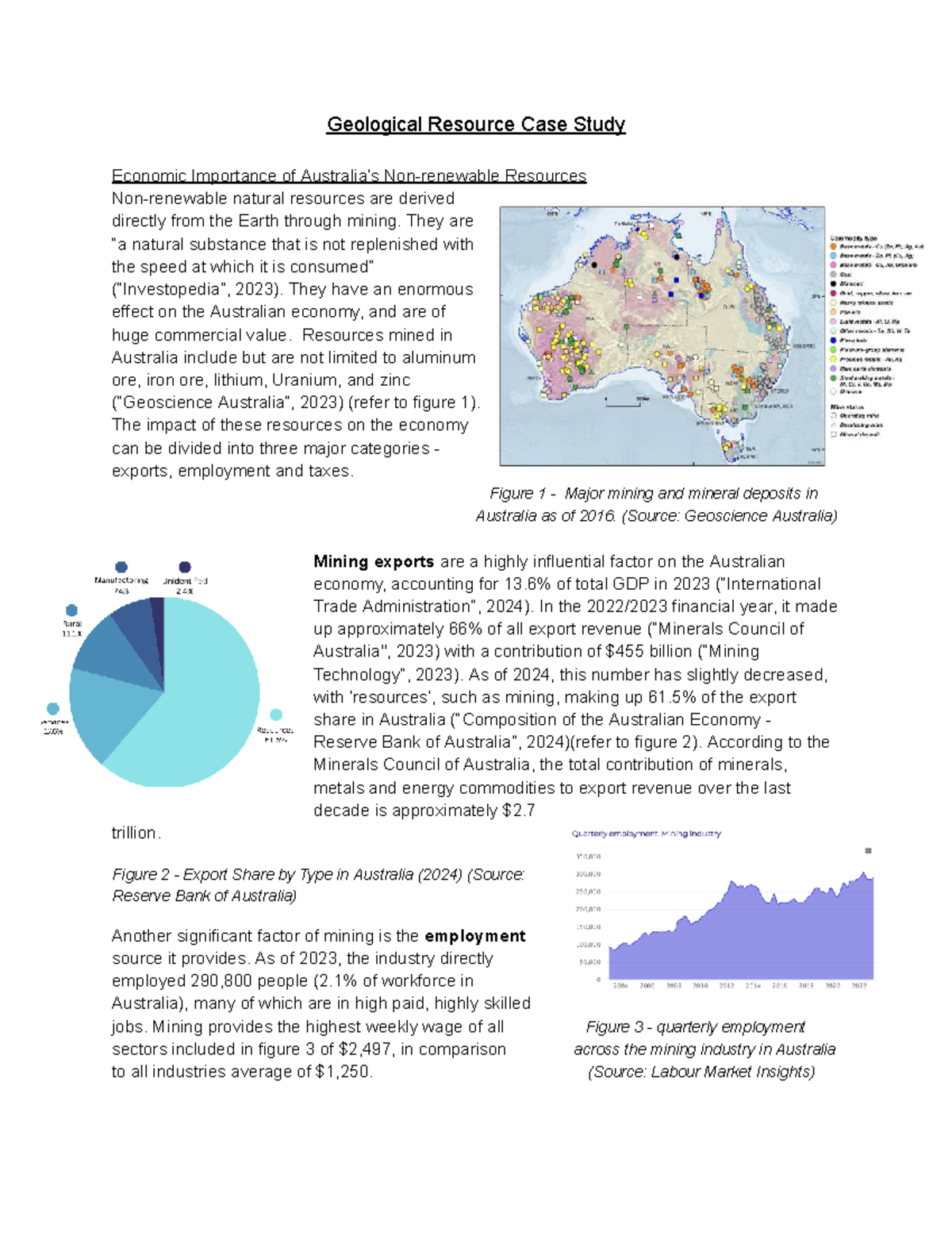 Geological Resource Case Study: Economic Impact of Mining in Australia ...