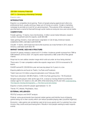 BTEC Business Level 3 - Unit 2 - Developing a Marketing Campaign Study ...