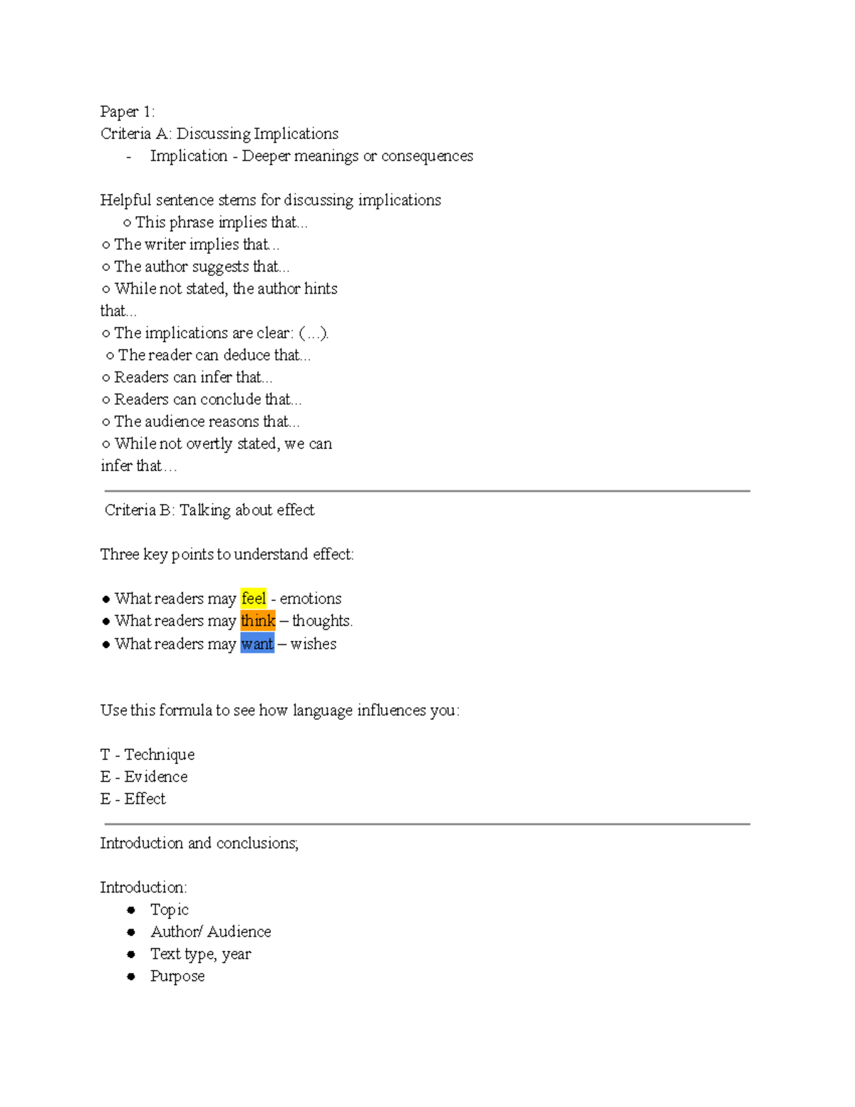 English IBDP-2 - Student Notes for Paper 1 & 2: Analyzing Rhetoric ...