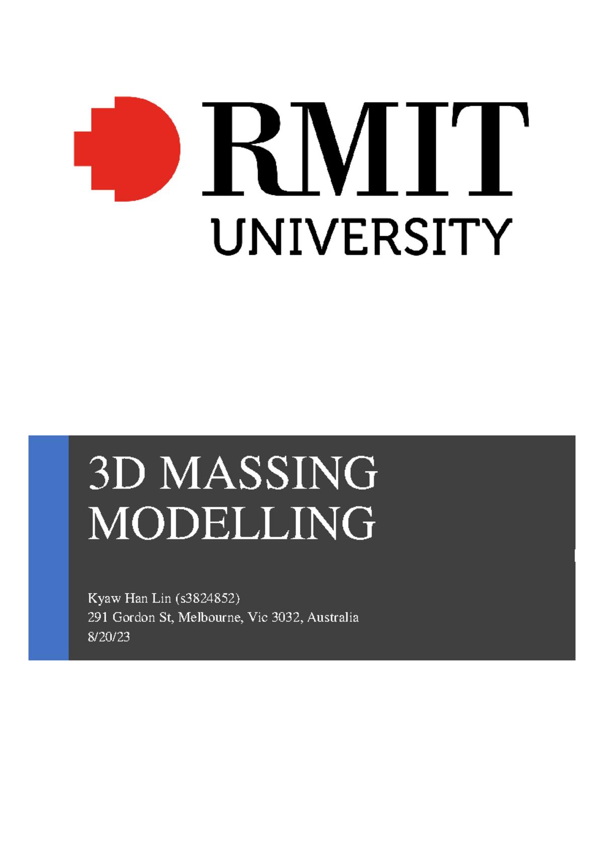 3D Massing Modelling - Detailed Example for Station X Project - Studocu
