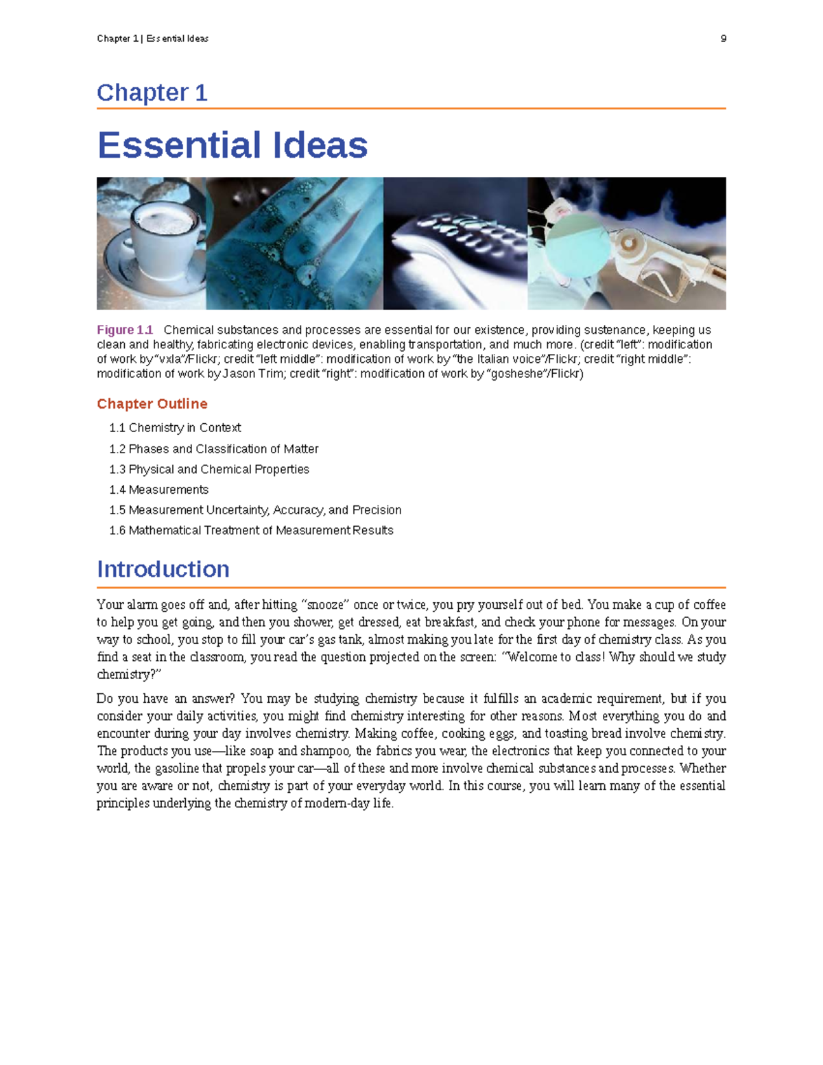 Chapter 1: Essential Ideas in Chemistry (Course Code: CHEM101) - Studocu