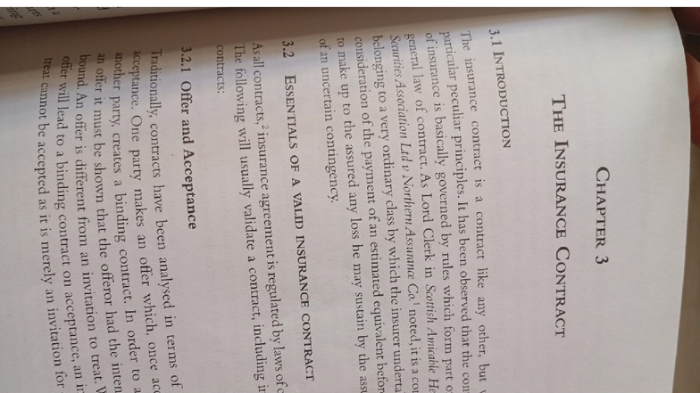 CHAPTER 3: THE INSURANCE CONTRACT - KEY PRINCIPLES AND ELEMENTS - Studocu