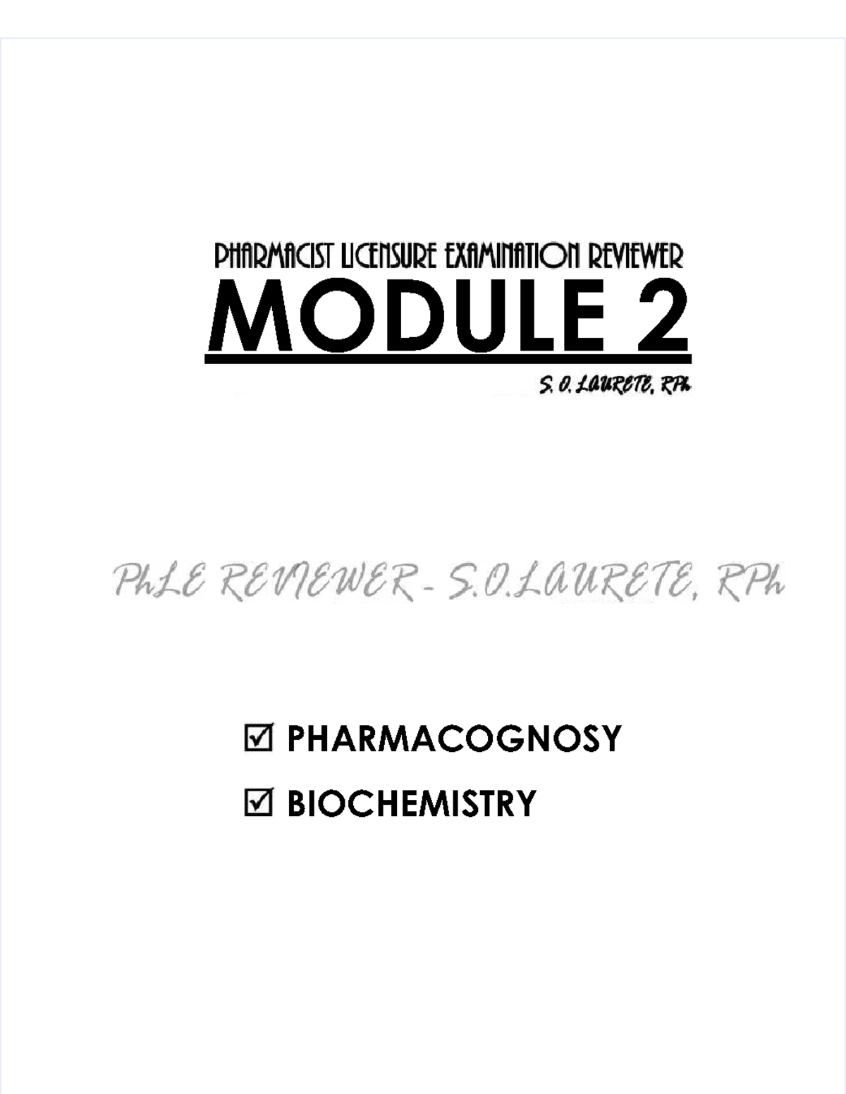 Pdf-phle-reviewer-module-2-pharmacognosy compress - Pharmacy - Studocu