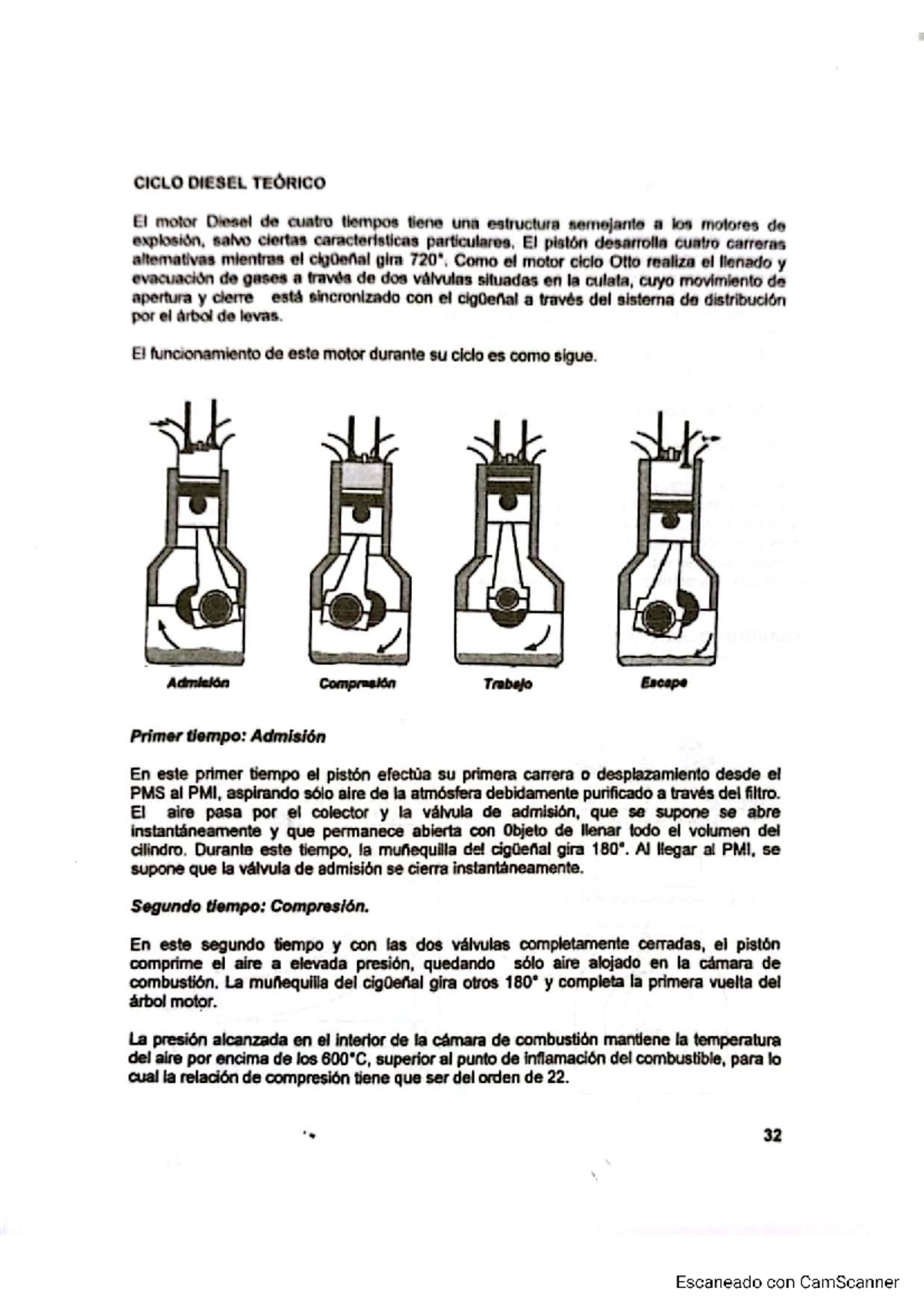 CICLO DIESEL TEÓRICO: Funcionamiento y Fases del Motor Diesel - Studocu