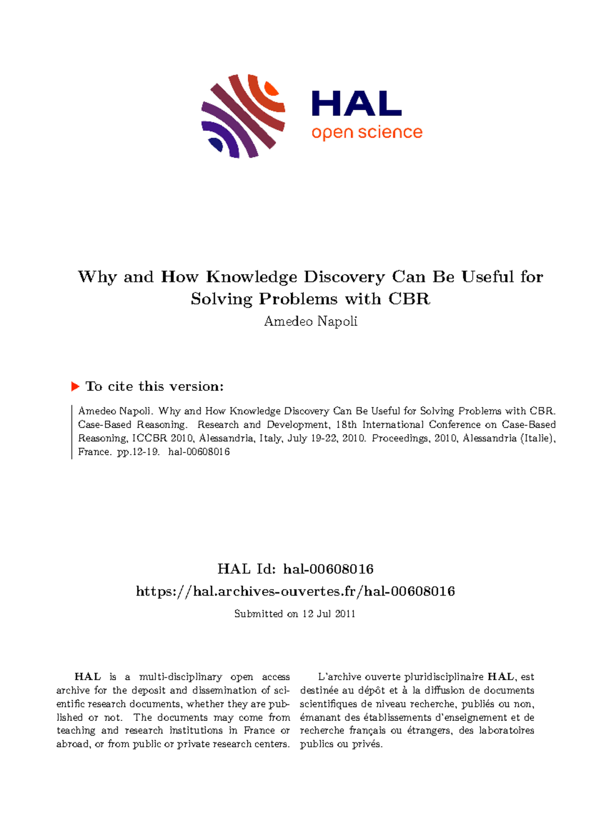 An-iccbr-2010 - Use it - HAL Id: hal- hal.archives-ouvertes/hal ...