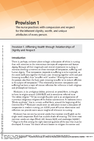 Guide to the Code of Ethics for Nurses: Provision 1 Overview ...