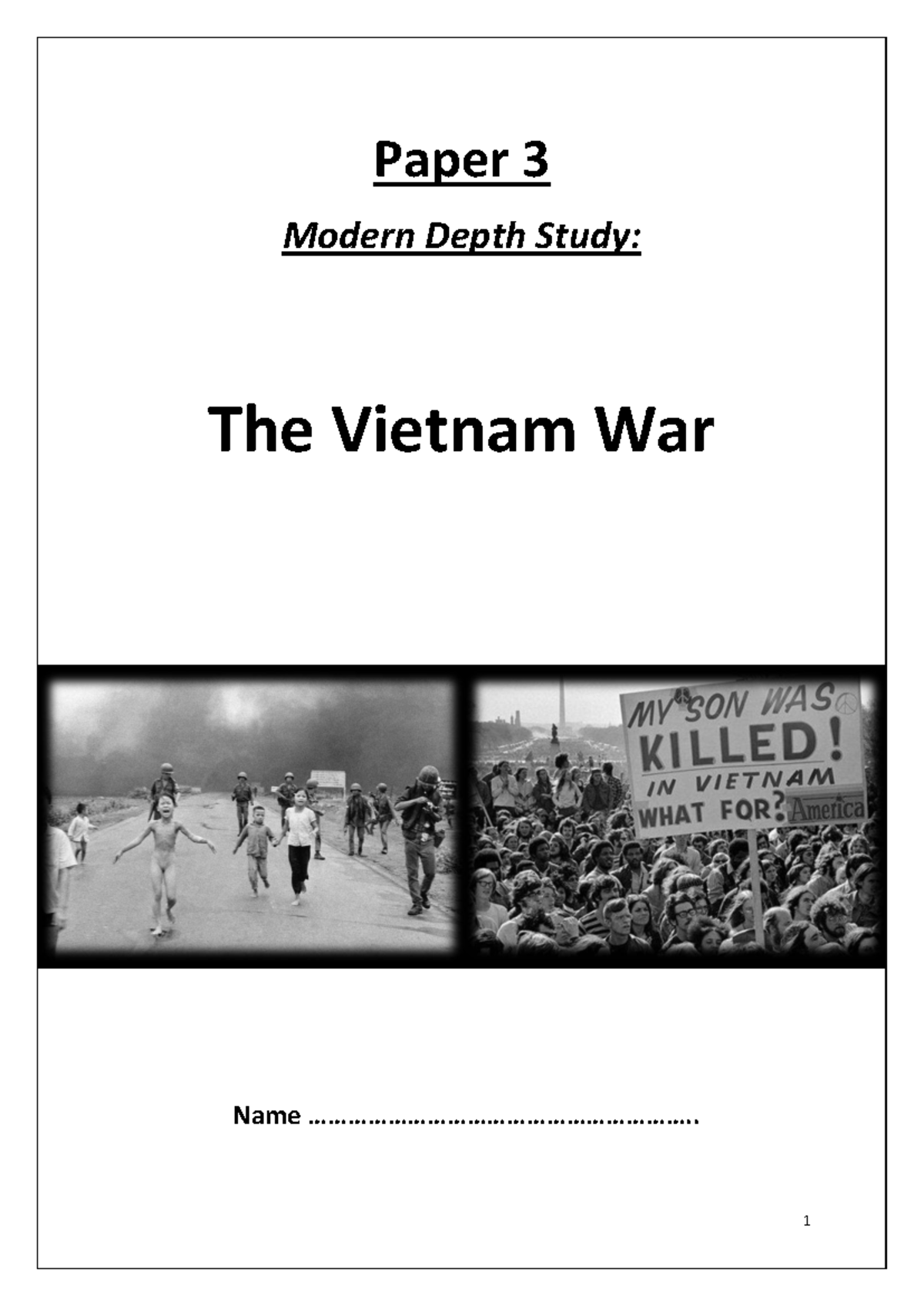 History Revision Notes - Vietnam War (1961-1973) - Studocu