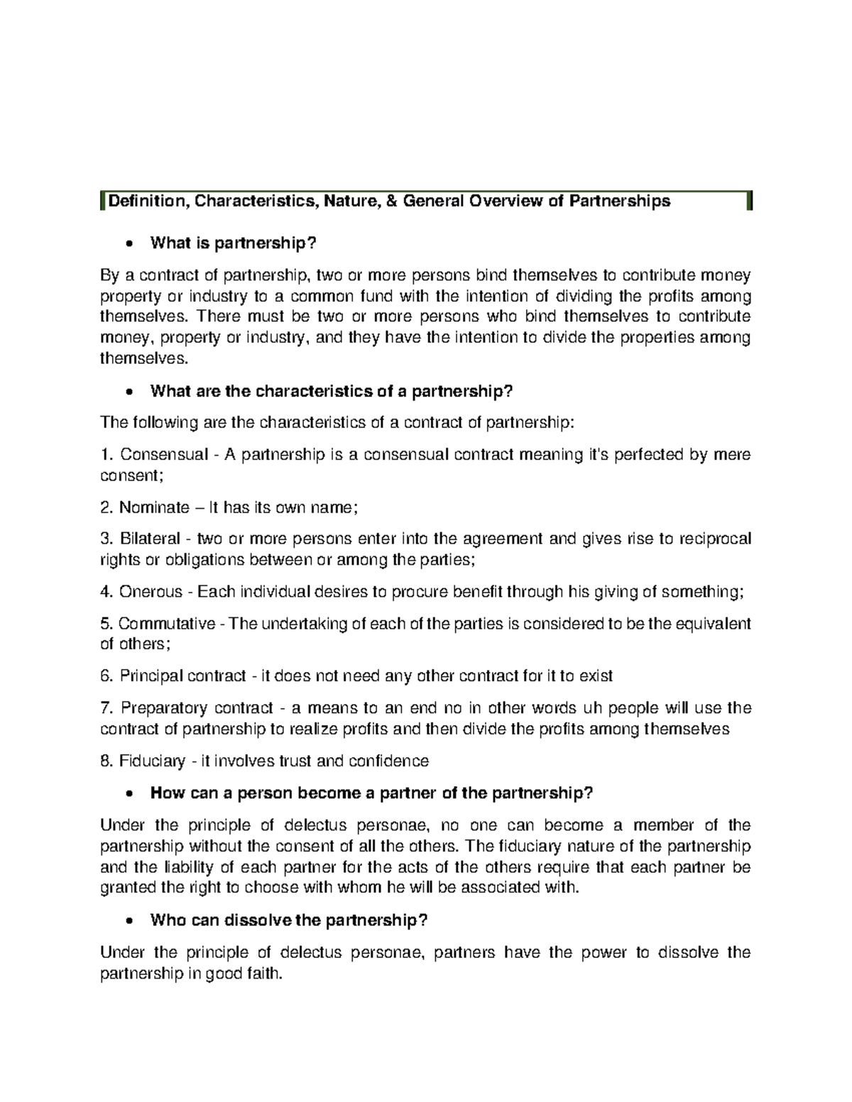 Partnerships: Definition, Characteristics, and Key Features (540832107 ...