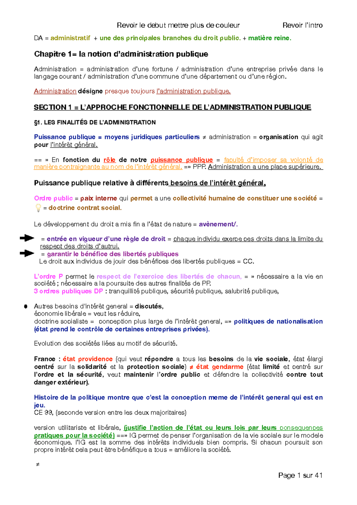 Fiche de Révision DA - Droit Administratif et ses Principes ...