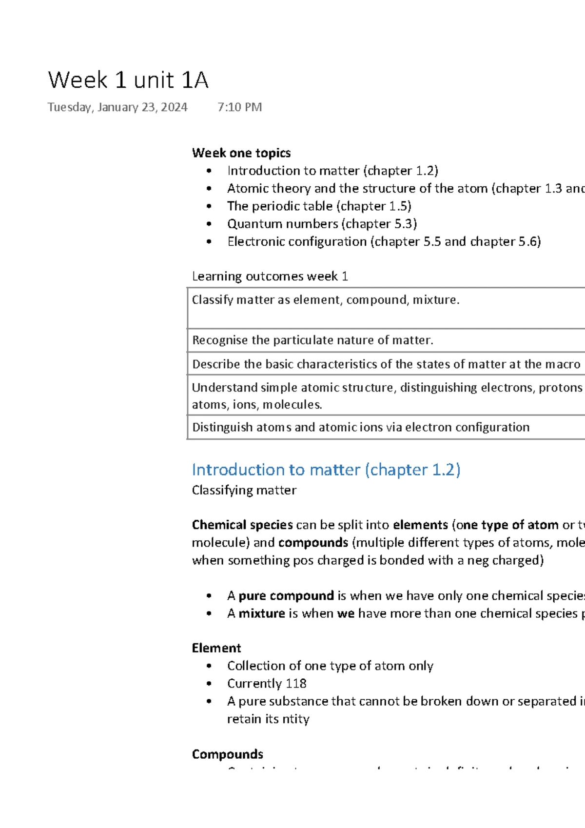 Unit 1 Week 1C - Periodic Table of Elements - CHEM104 - PERIODIC TABLE ...