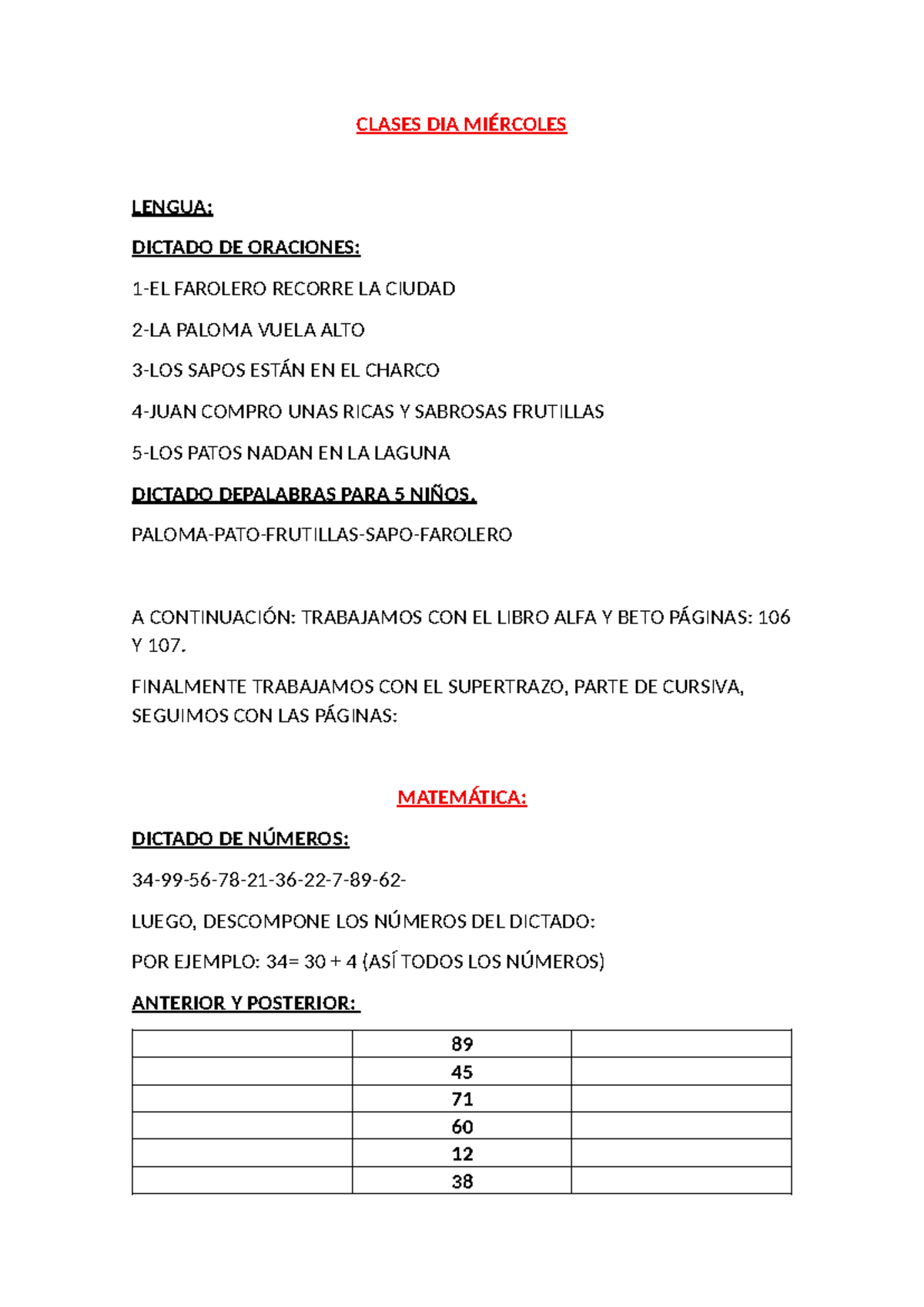 Clases de Lengua, Matemática y Ciencias Sociales - Miércoles 5 NOV ...