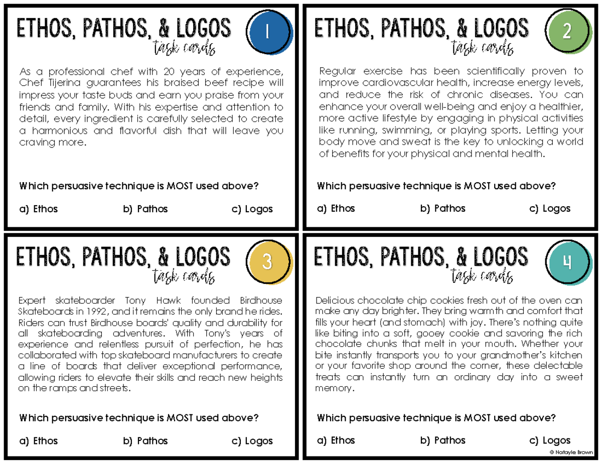Ethos Pathos Logos Activity