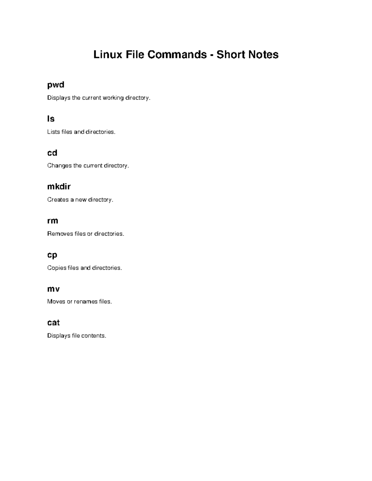 Linux file commands notes - linux - Linux File Commands - Short Notes ...