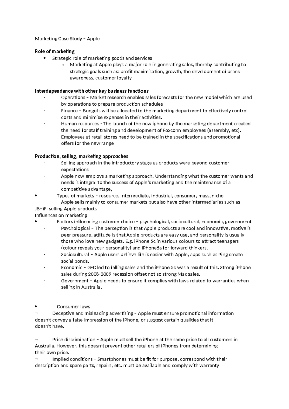 Apple Marketing Case Study 🍎 - Marketing Case Study – Apple Role of ...