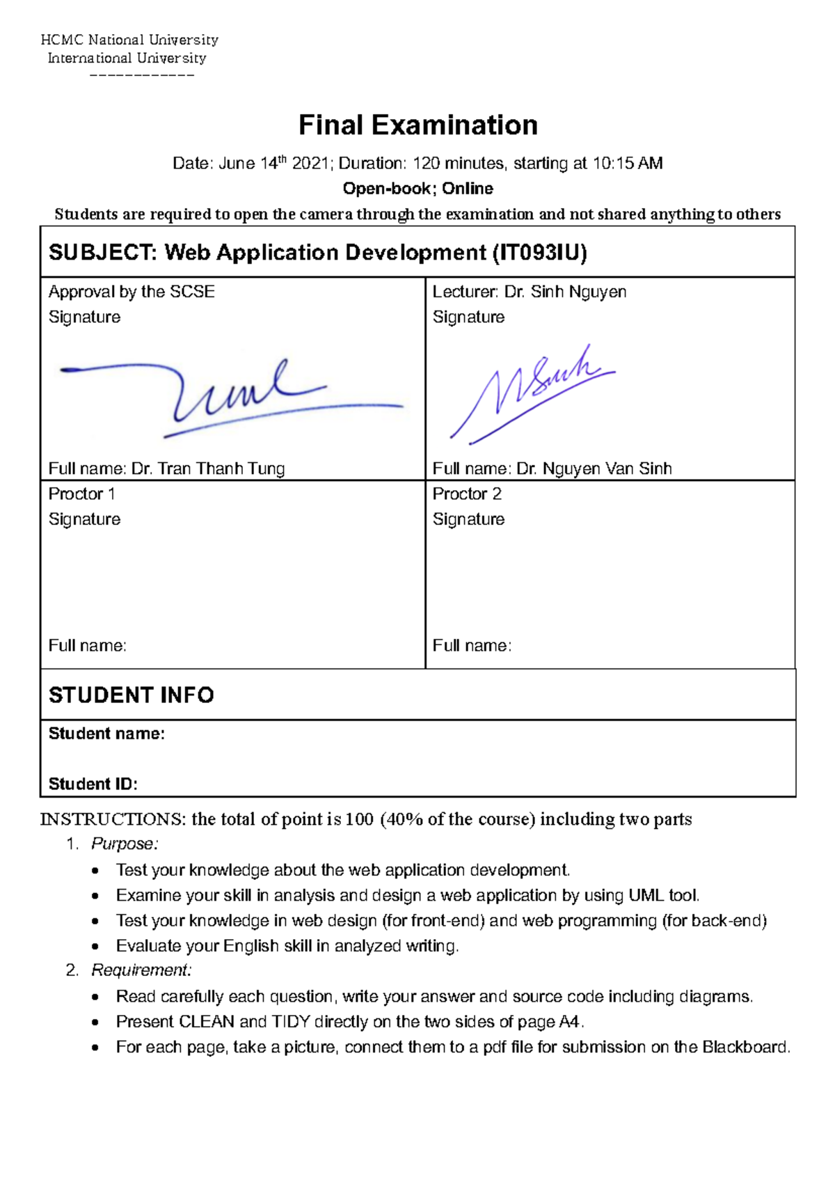 Final Exam IT093IU - Web Application Development Guidelines (2021 ...
