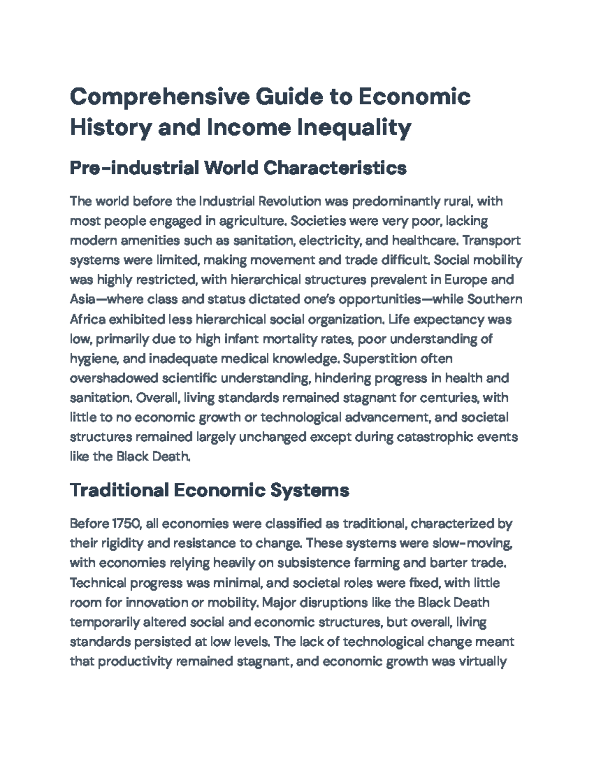 Comprehensive Guide to Economic History & Income Inequality Analysis ...