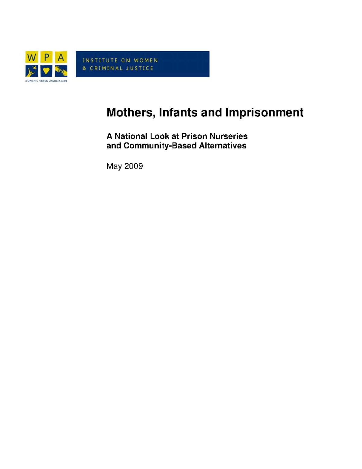 Prison Nursery Programs: A National Overview and Recommendations - Studocu