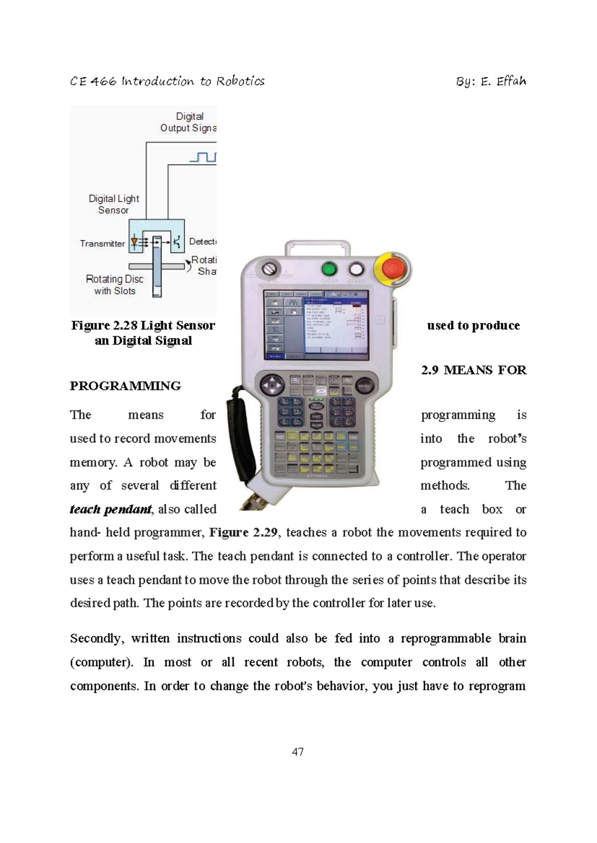Introduction To Robotics Lecture Notes 1 I Table Of Contents Chapter One Table Of Contents I