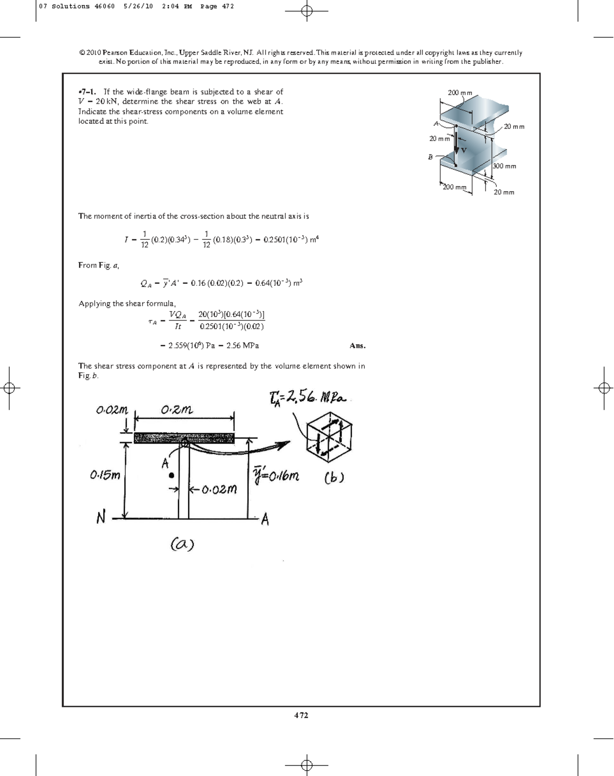 Hw05 Solutions: Shear Stress Analysis of Beams and Struts - Studocu