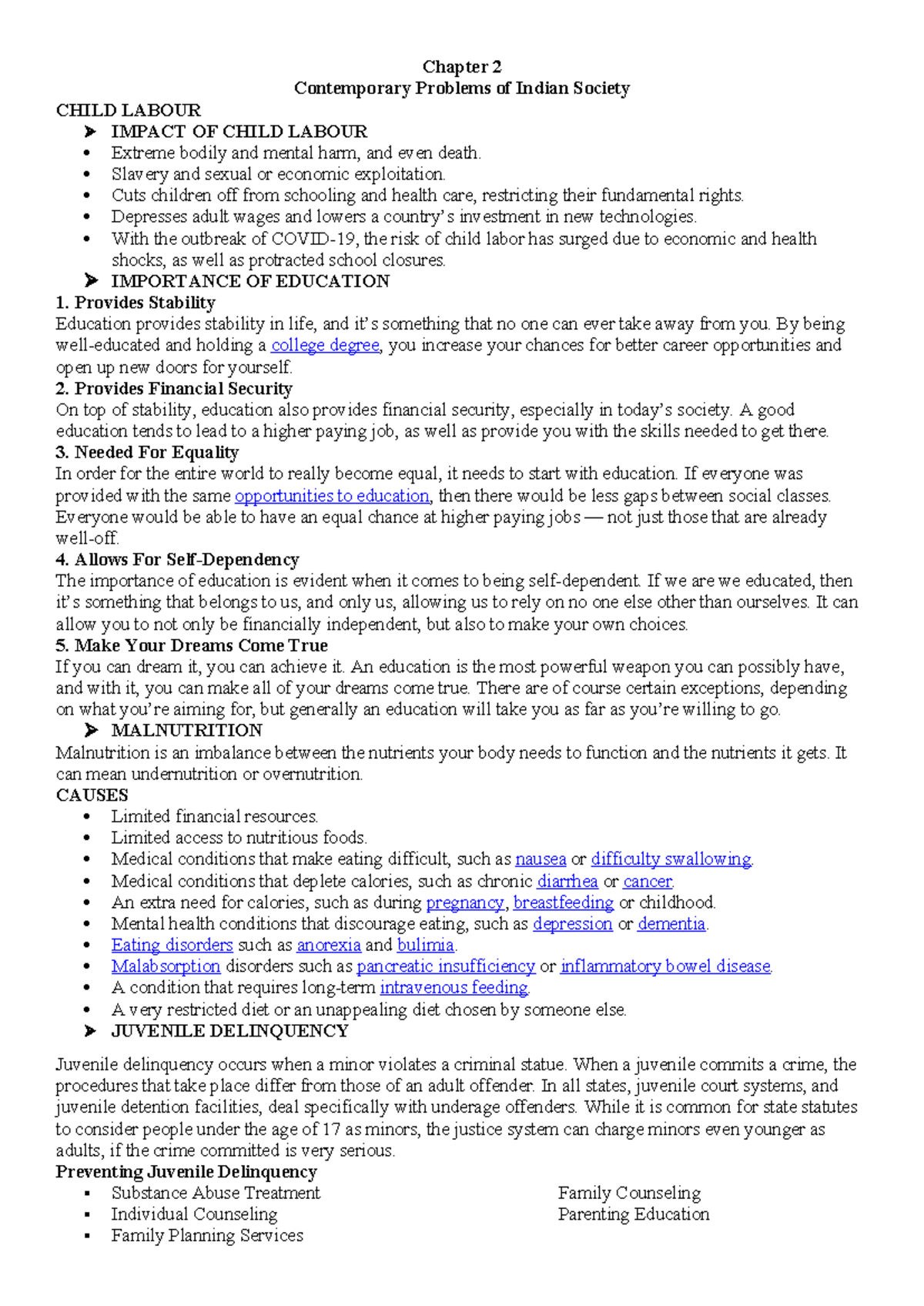 GS-2 Chapter 2: Contemporary Issues in Indian Society - Child Labour ...