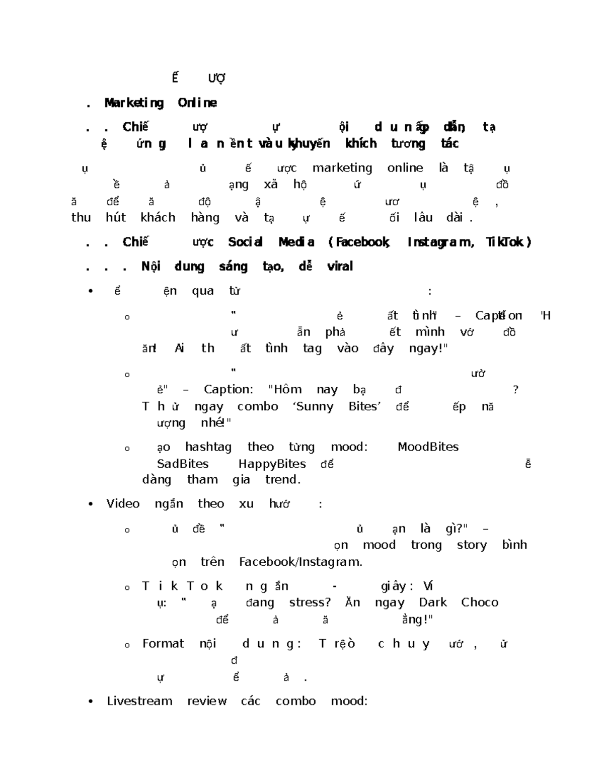 BÁO CÁO CHIẾN LƯỢC Marketing cho công ty khởi nghiệp - BBB BBBẾ BB BBƯỢ BB BBBBBB BBB BBB BBBB B ...