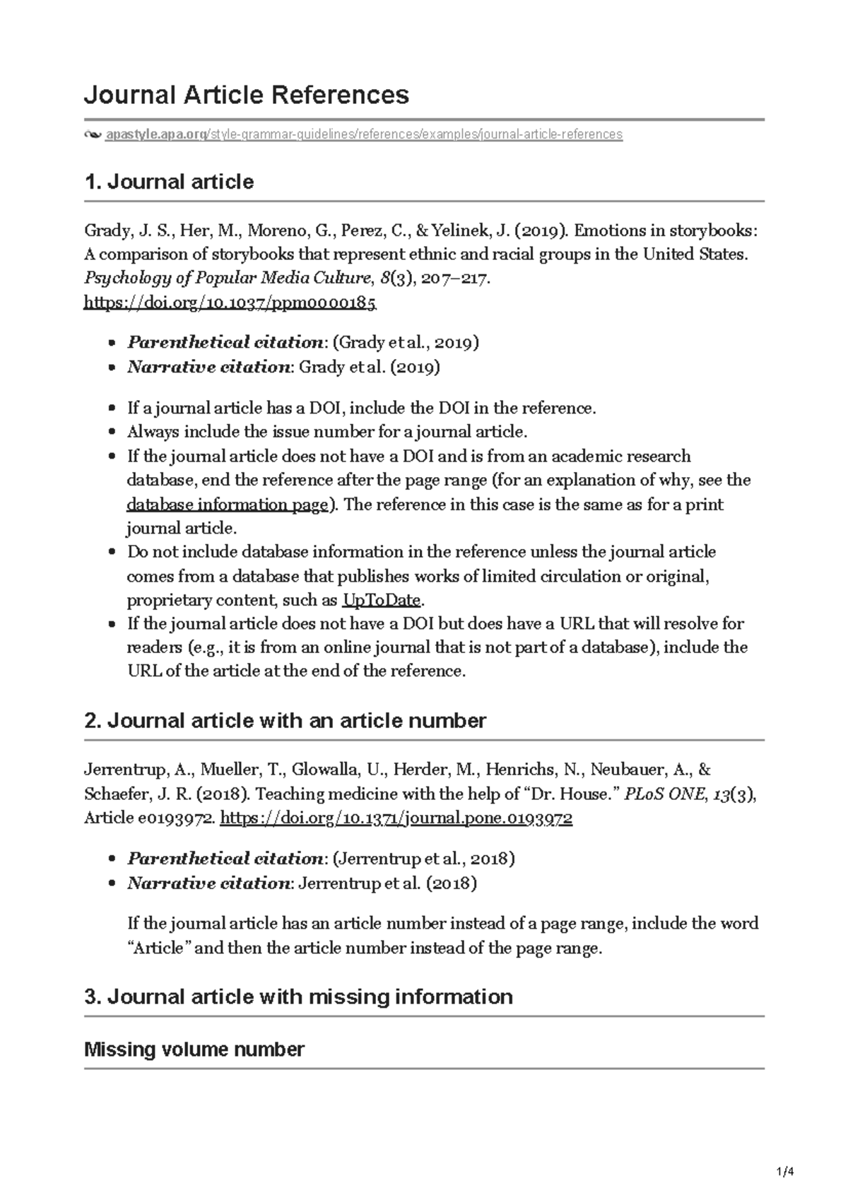 APA Style Guide: Journal Article References (2023) - Studocu