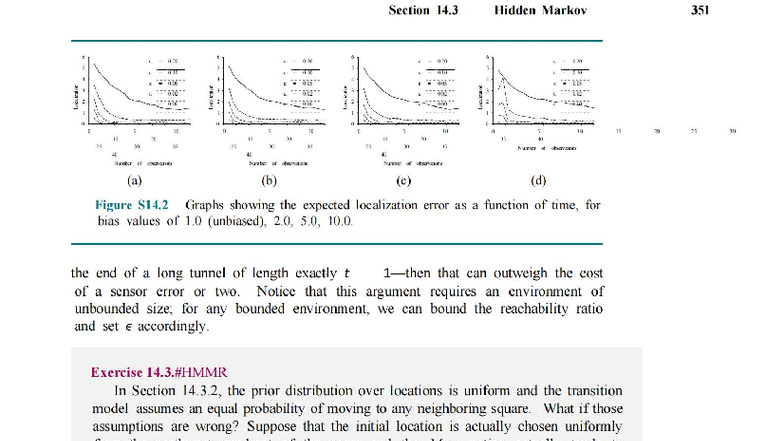 Solutions Manual for AI: Hidden Markov Models (Section 14.3) - Studocu
