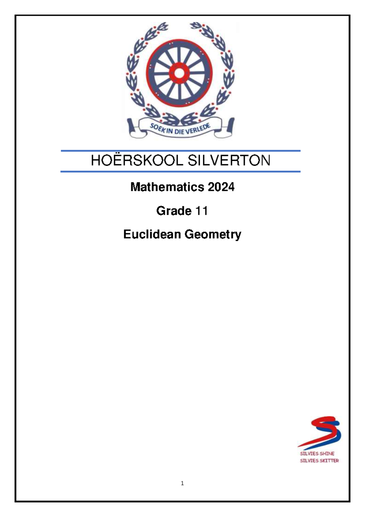 Grade 11 Mathematics - Topic 4: Euclidean Geometry Notes - Studocu