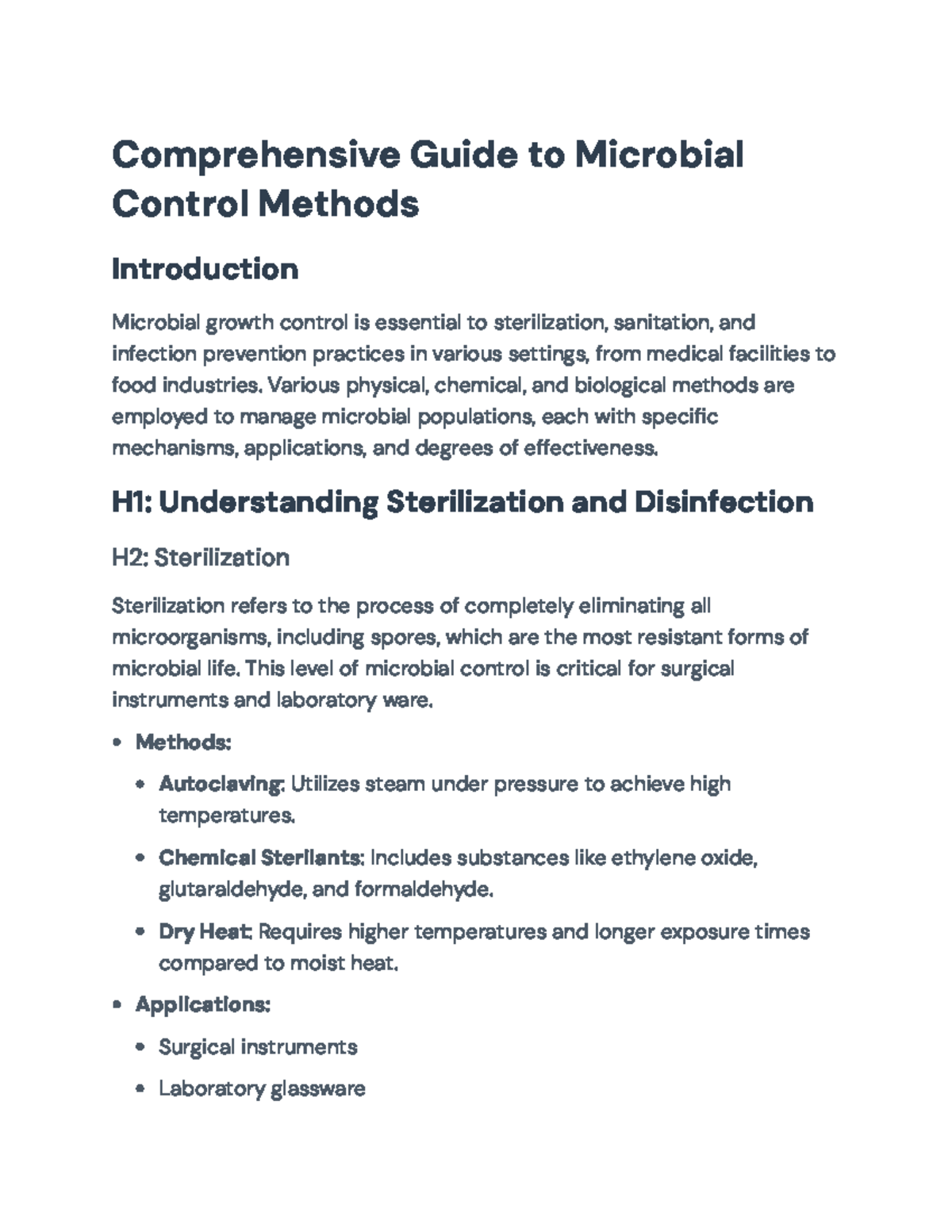 Comprehensive Guide to Microbial Control Methods for Hygiene & Safety ...