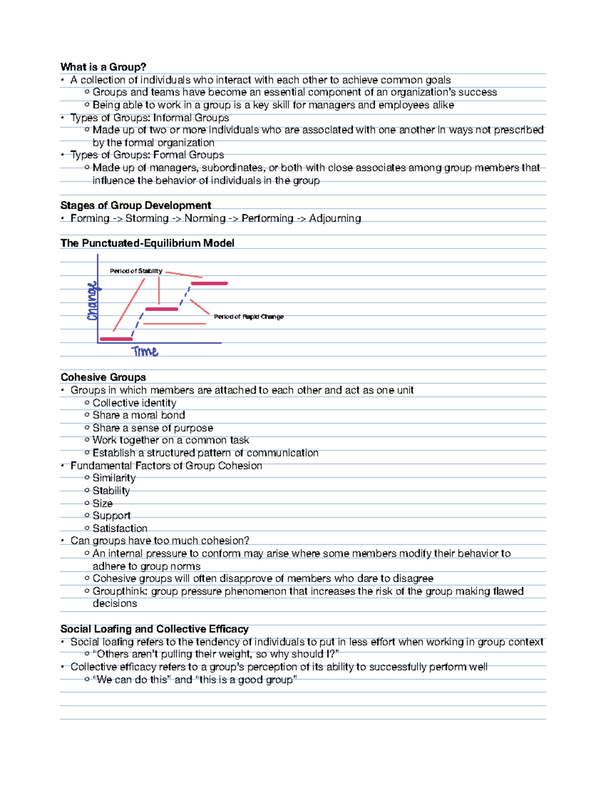 Chapter 12: Managing Groups & Teams in Organizations - Studocu