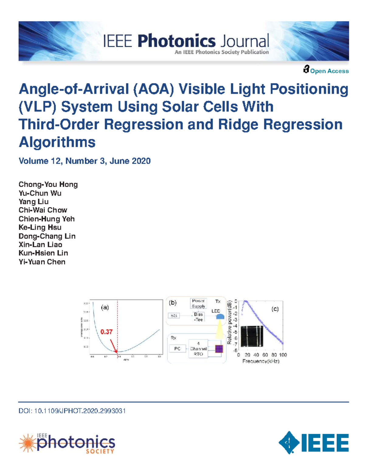 Angle-of-Arrival (AOA) VLP System Using Solar Cells and ML Techniques ...