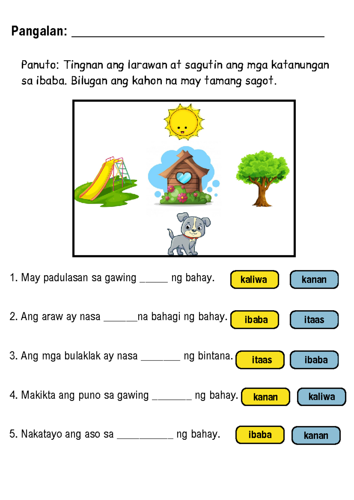 Copy of Colourful illustrative everyday actions daily routine worksheet ...