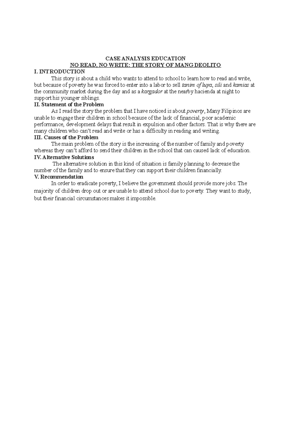 Case Study: Poverty, Health, and Volunteerism in Philippine Communities ...