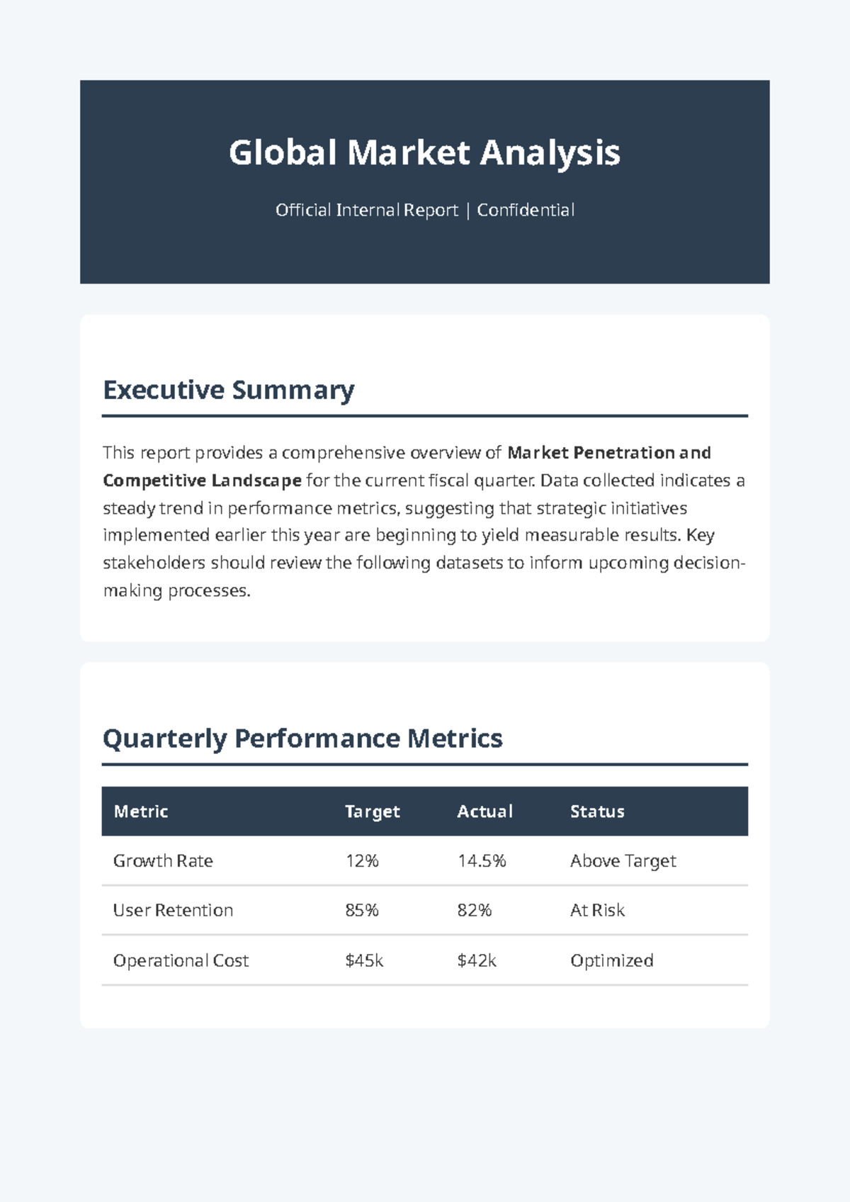 Global Market Analysis Report 2024: Q1 Executive Summary - Studocu