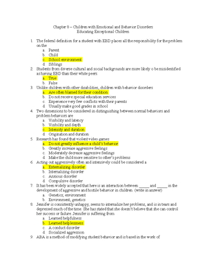 Chapter 1 EEC - Chapter 1 Children with Exceptionalities and Their ...