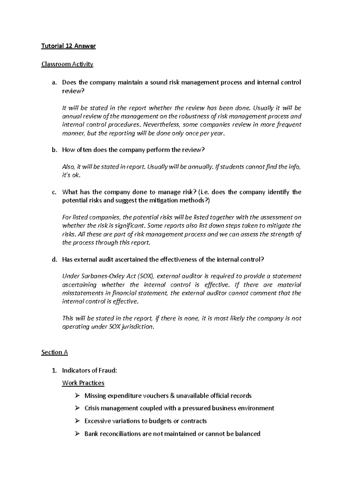 Tutorial 12 Answer - Warning: TT: undefined function: 32 Tutorial 12 ...