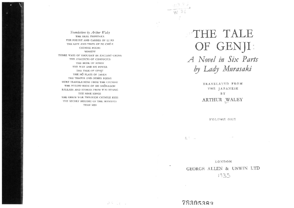 Tale of Genji Excerpts (CL: Literature) - Key Themes & Characters - Studocu