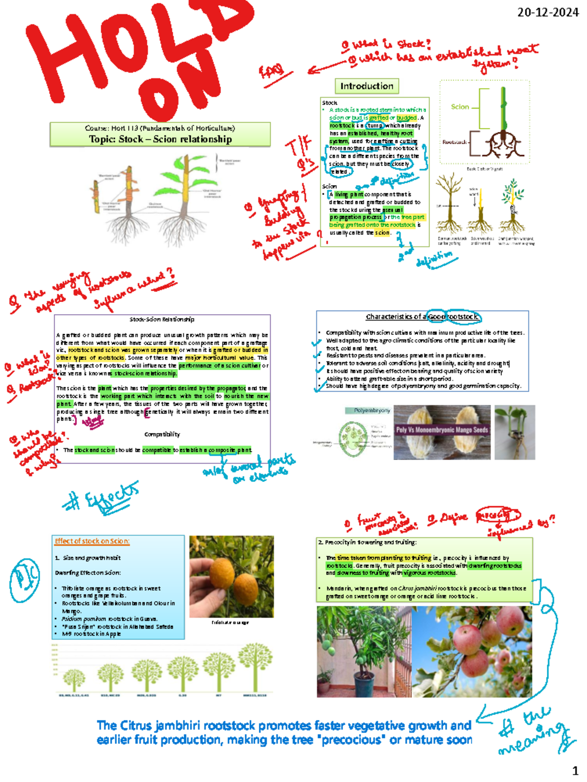 Stock-Scion Relationship in HORT 113: Fundamentals of Horticulture ...