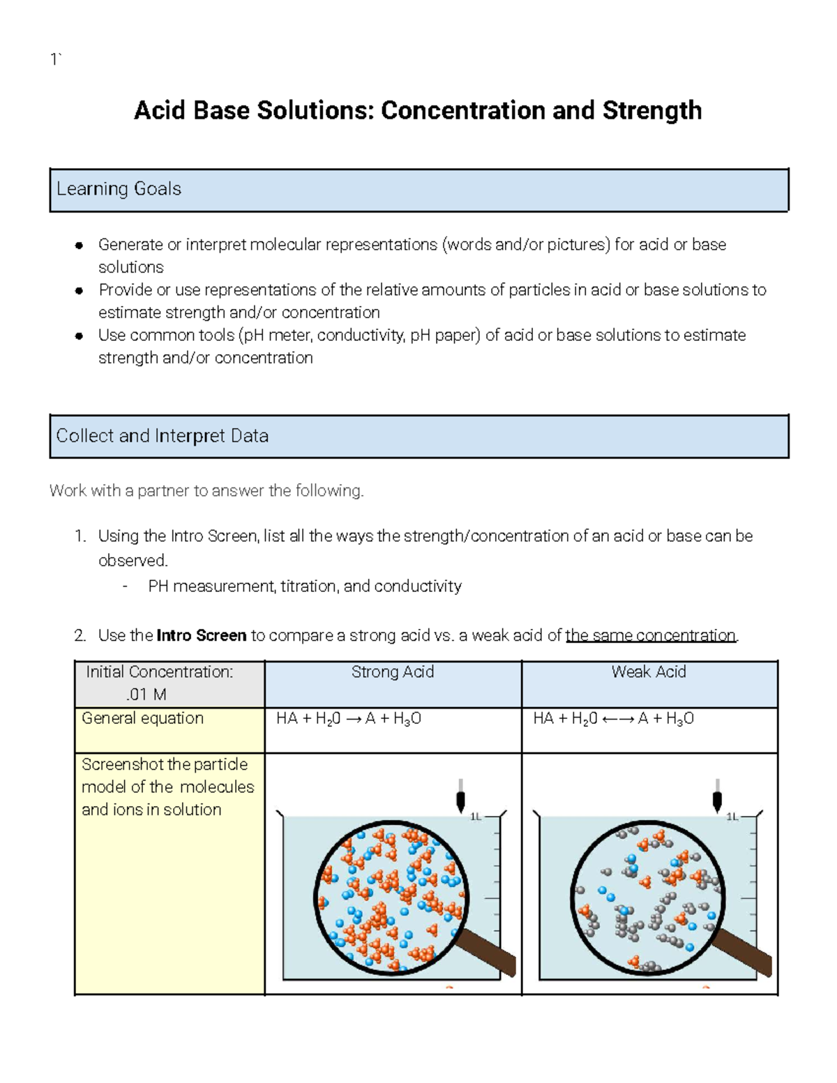 ACID 101: Concentration & Strength of Acid Base Solutions Insights - Studocu