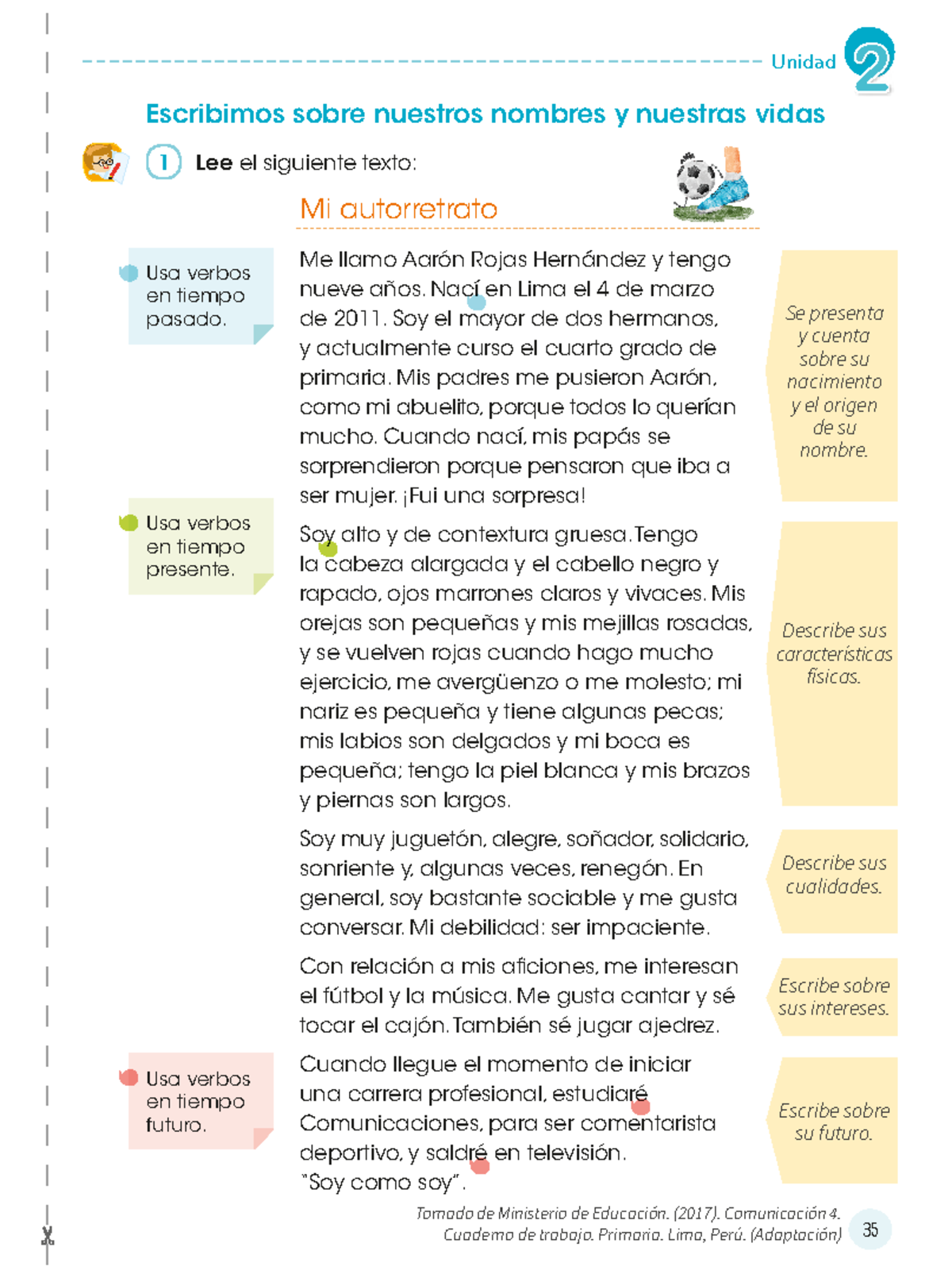 Autorretrato de Aarón Rojas - Actividades y Ejemplo de Primaria - Studocu