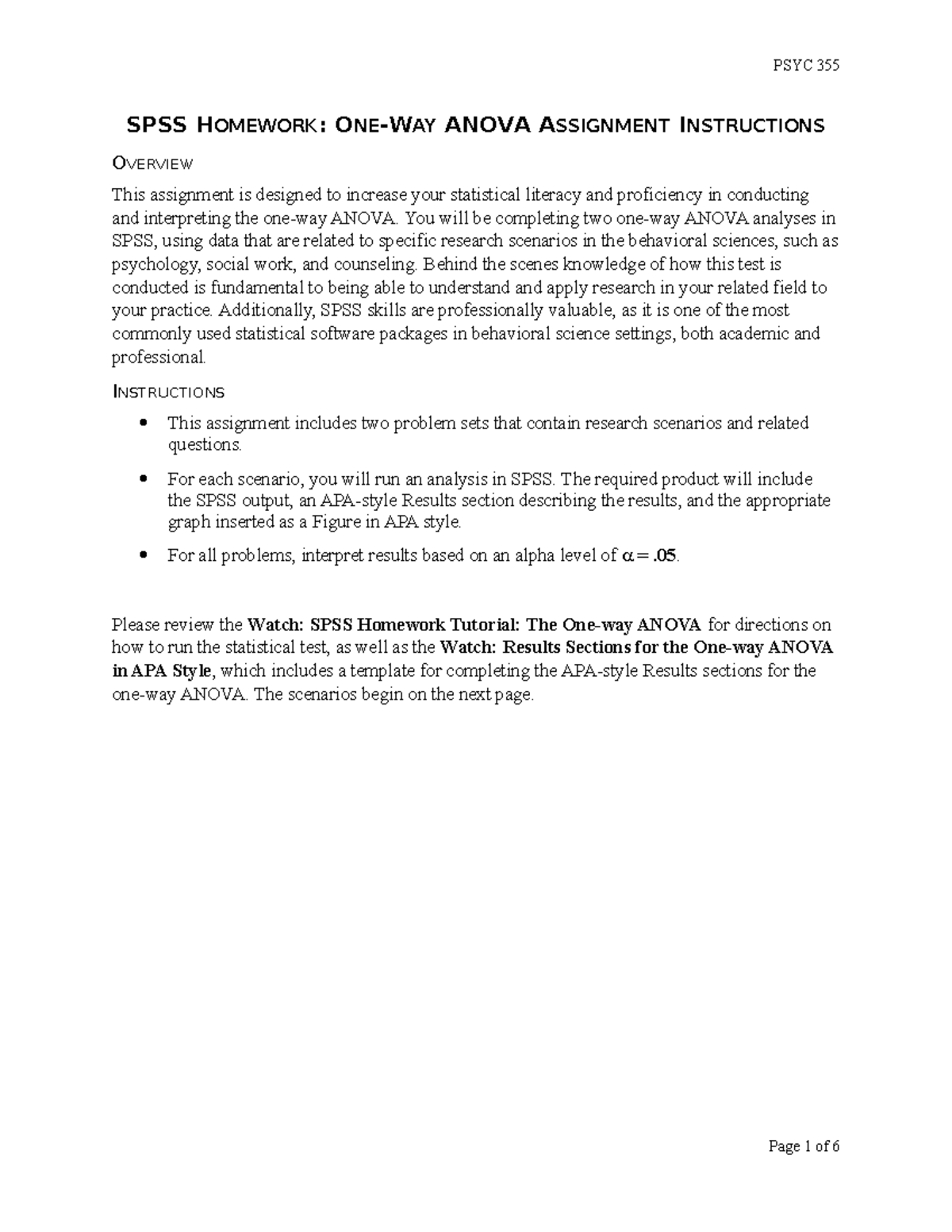 SPSS Homework One-Way Anova Assignment Instructions - Deprecated API usage: The SVG back-end is ...