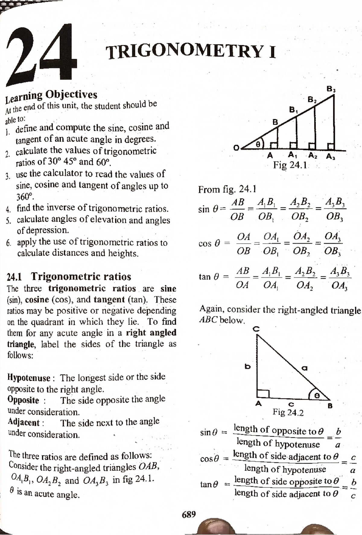Trigonometry I - Lecture Notes: Learning Objectives & Practical ...