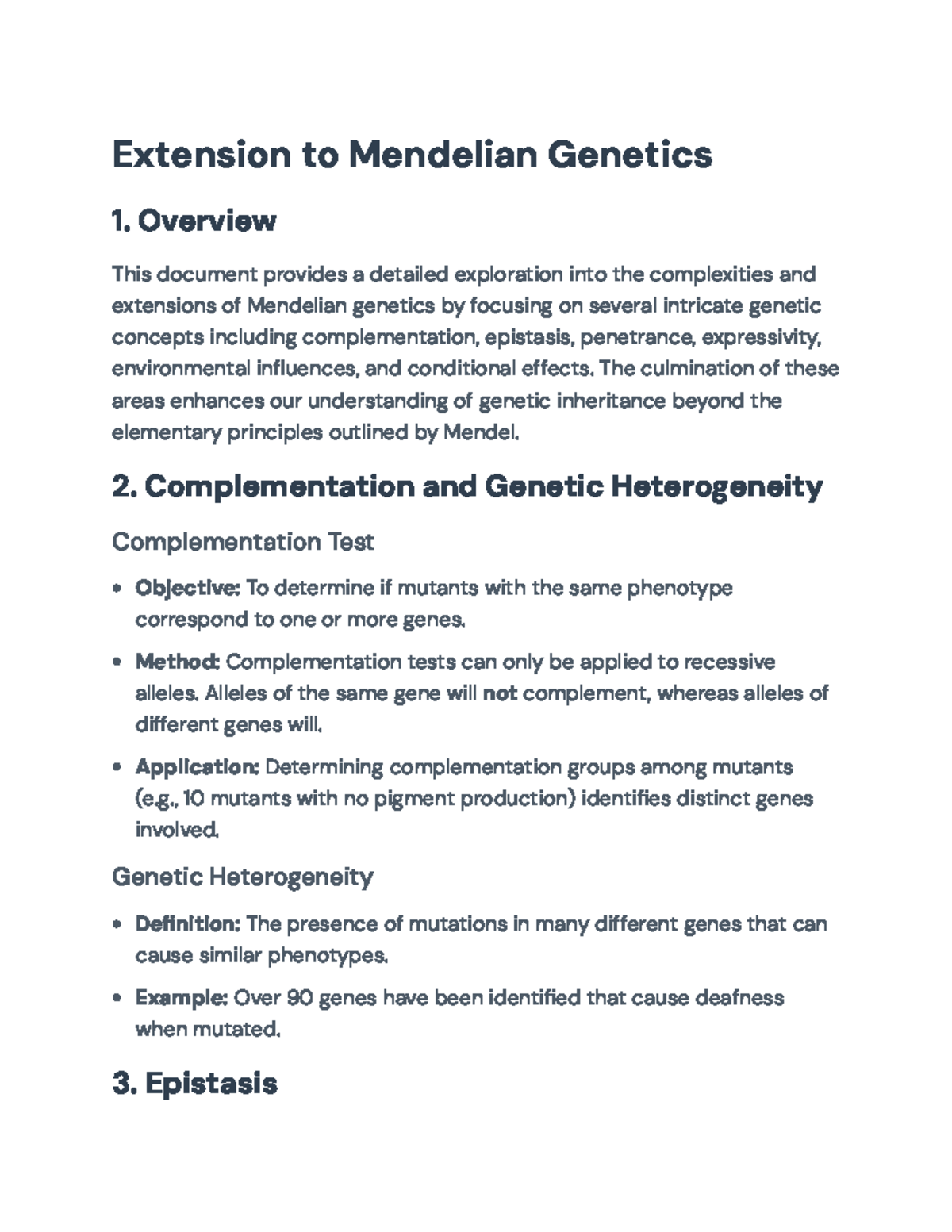 Exploring Complexities of Mendelian Genetics: Extensions and Concepts ...